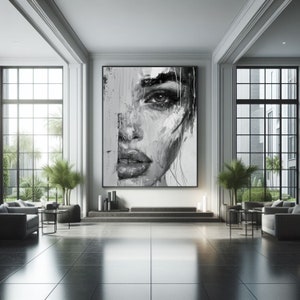 Digital Abstract Portrait Art | Printable Wall Decor | Instant Download ...