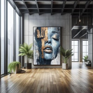 Digital Abstract Portrait Art | Printable Wall Decor | Instant Download ...