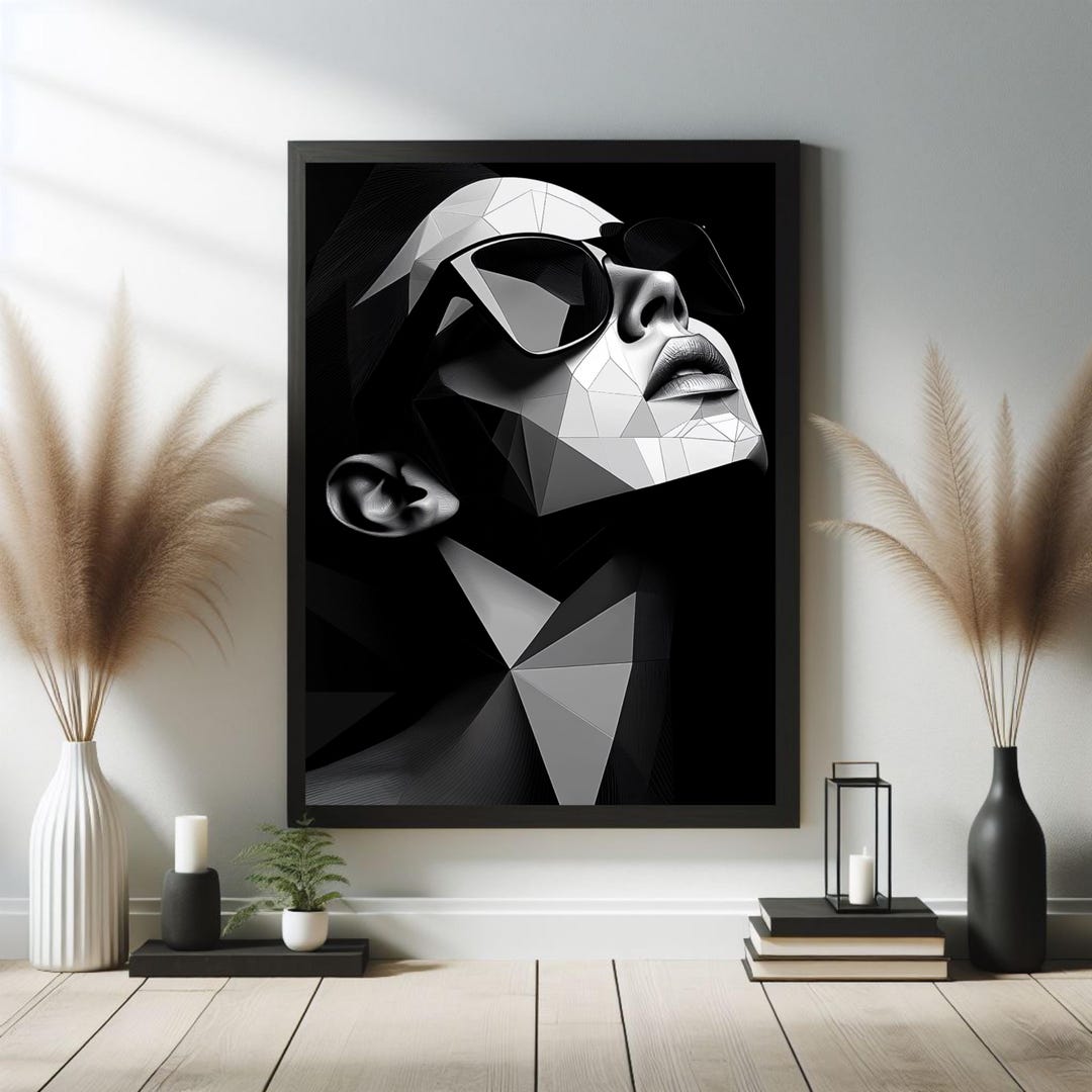 Digital Abstract Portrait Art | Printable Wall Decor | Instant Download ...