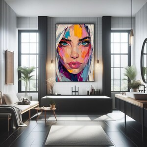 Digital Abstract Portrait Art | Printable Wall Decor | Instant Download ...