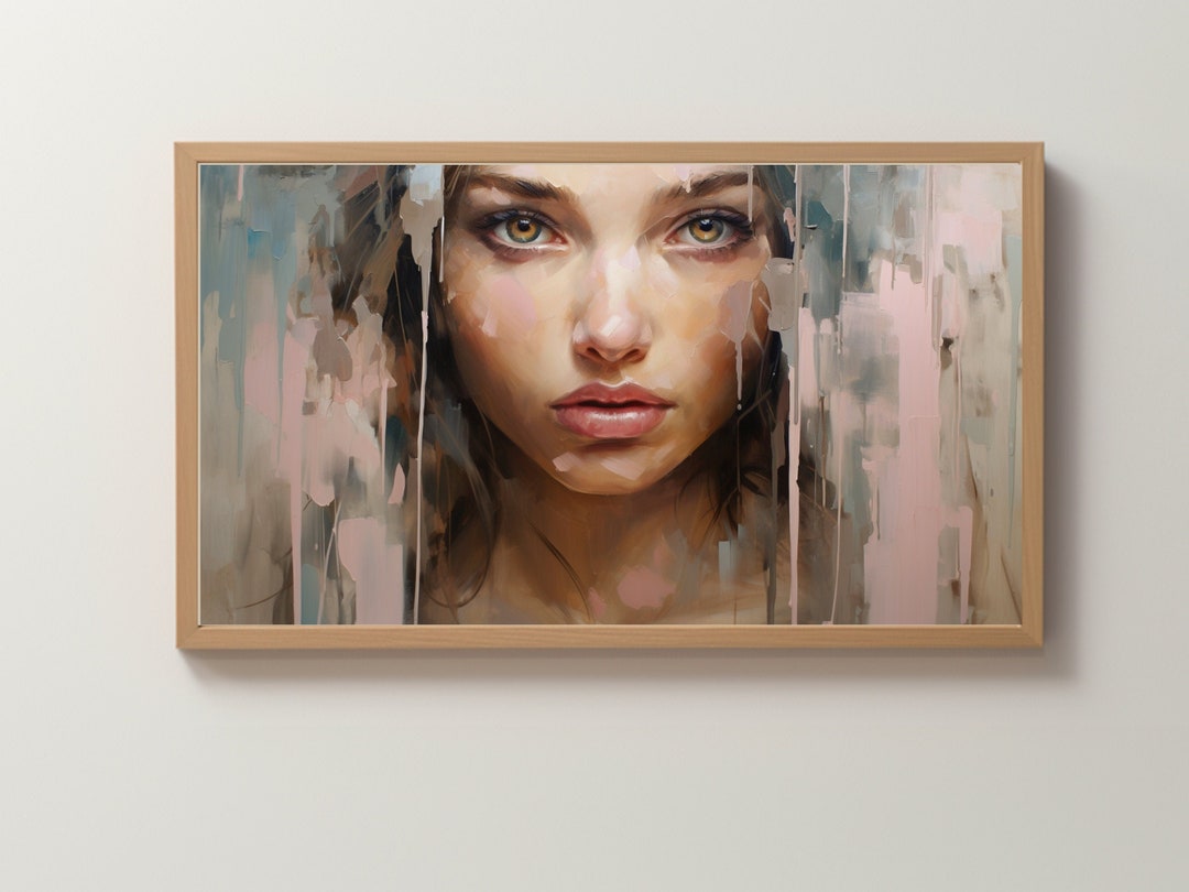 Digital Abstract Portrait Art Printable Wall Decor Instant Download ...