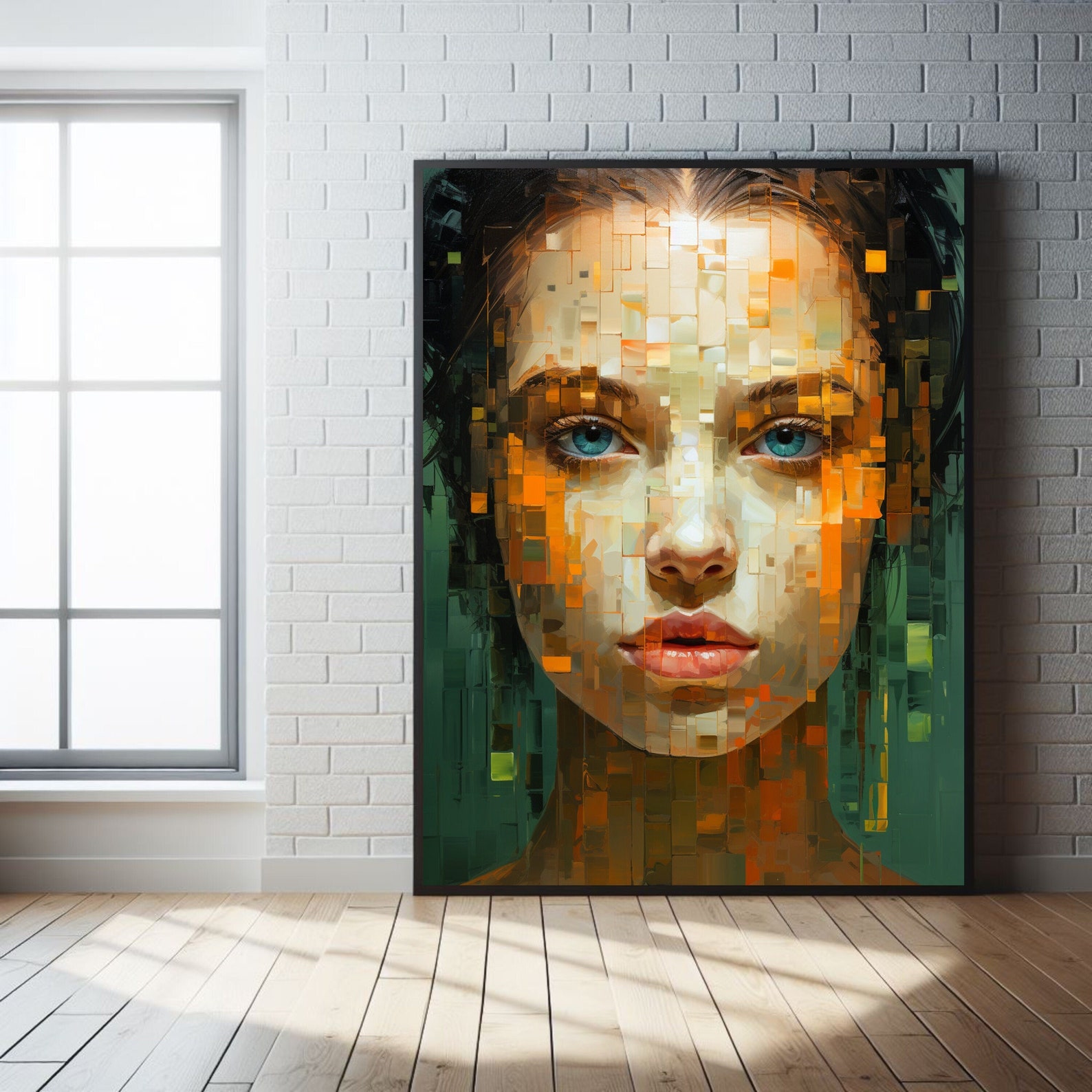 Digital Abstract Portrait Art | Printable Wall Decor | Instant Download ...