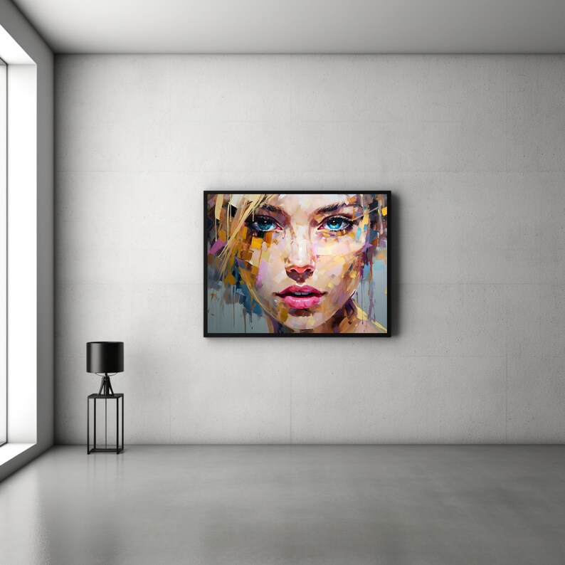 Digital Abstract Portrait Art | Printable Wall Decor | Instant Download ...