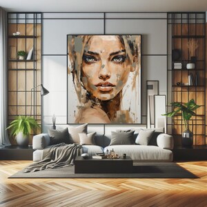 Digital Abstract Portrait Art | Printable Wall Decor | Instant Download ...