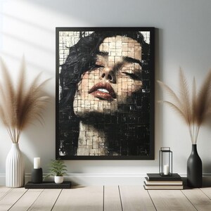 Digital Abstract Portrait Art | Printable Wall Decor | Instant Download ...