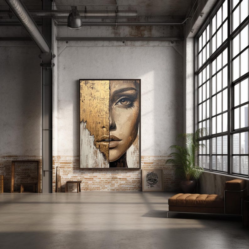 Digital Abstract Portrait Art | Printable Wall Decor | Instant Download ...