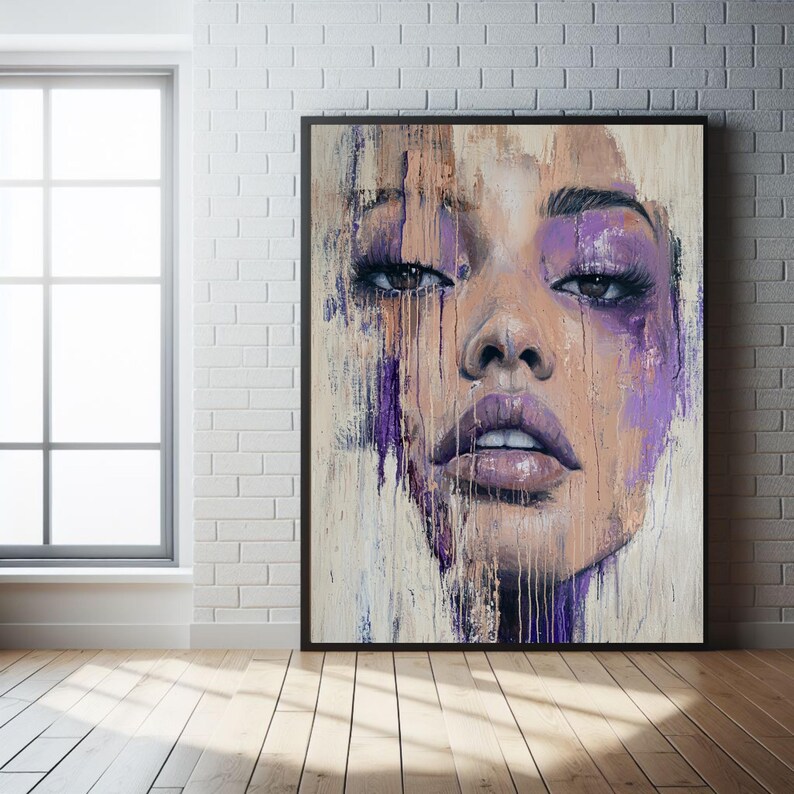 Digital Abstract Portrait Art | Printable Wall Decor | Instant Download ...