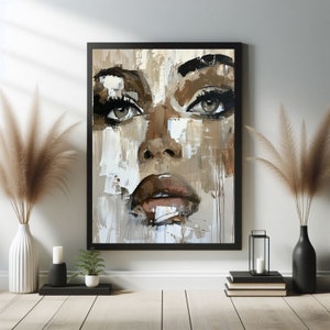 Digital Abstract Portrait Art | Printable Wall Decor | Instant Download ...