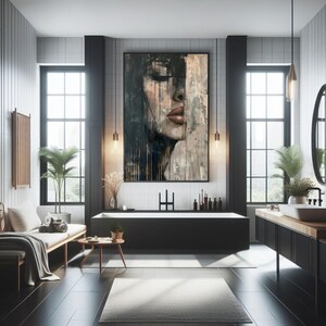 Digital Abstract Portrait Art | Printable Wall Decor | Instant Download ...