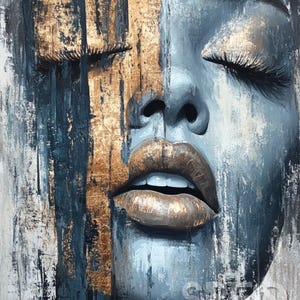 Digital Abstract Portrait Art | Printable Wall Decor | Instant Download ...