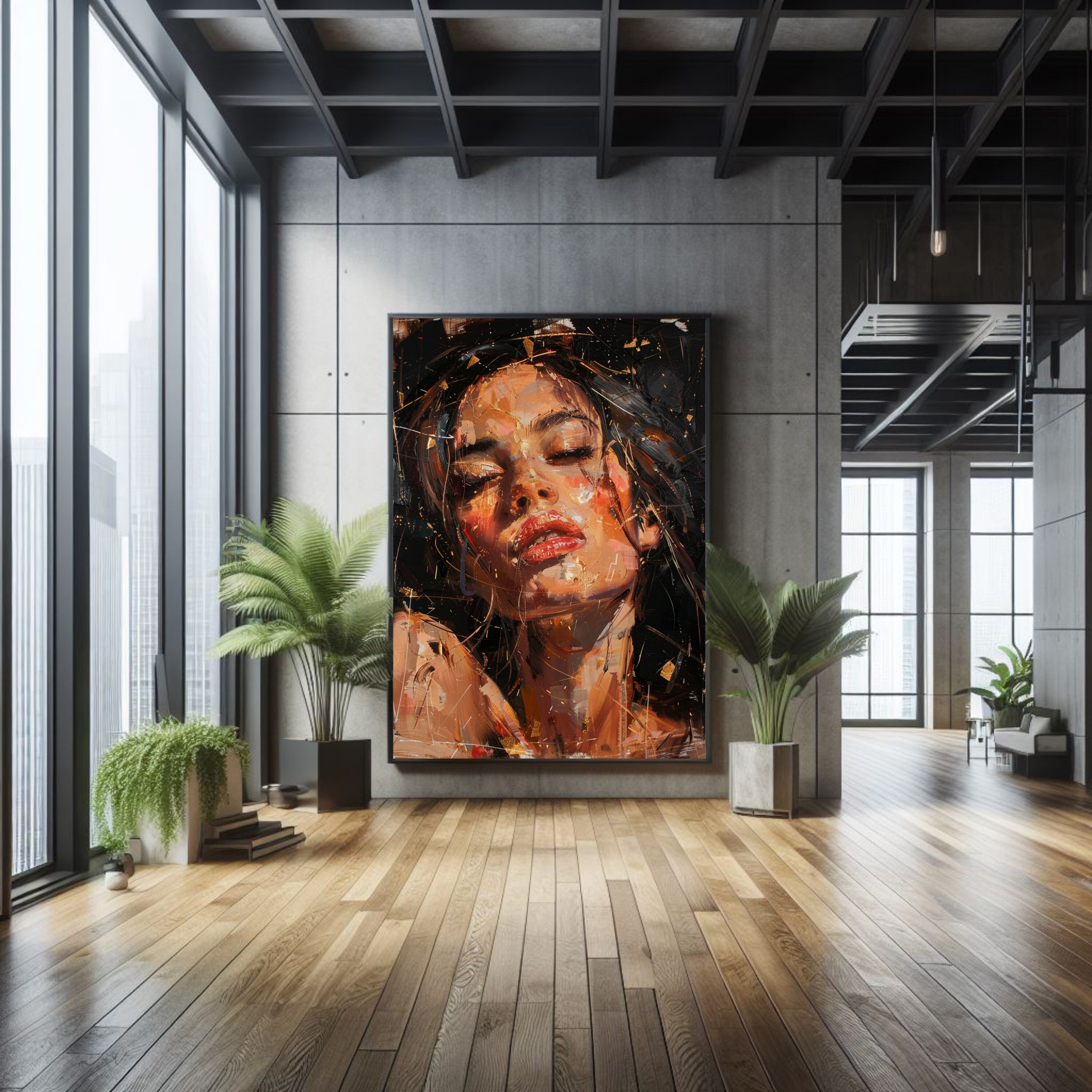 Digital Painting Portrait Wall Art Printable Art Digital Download I ...