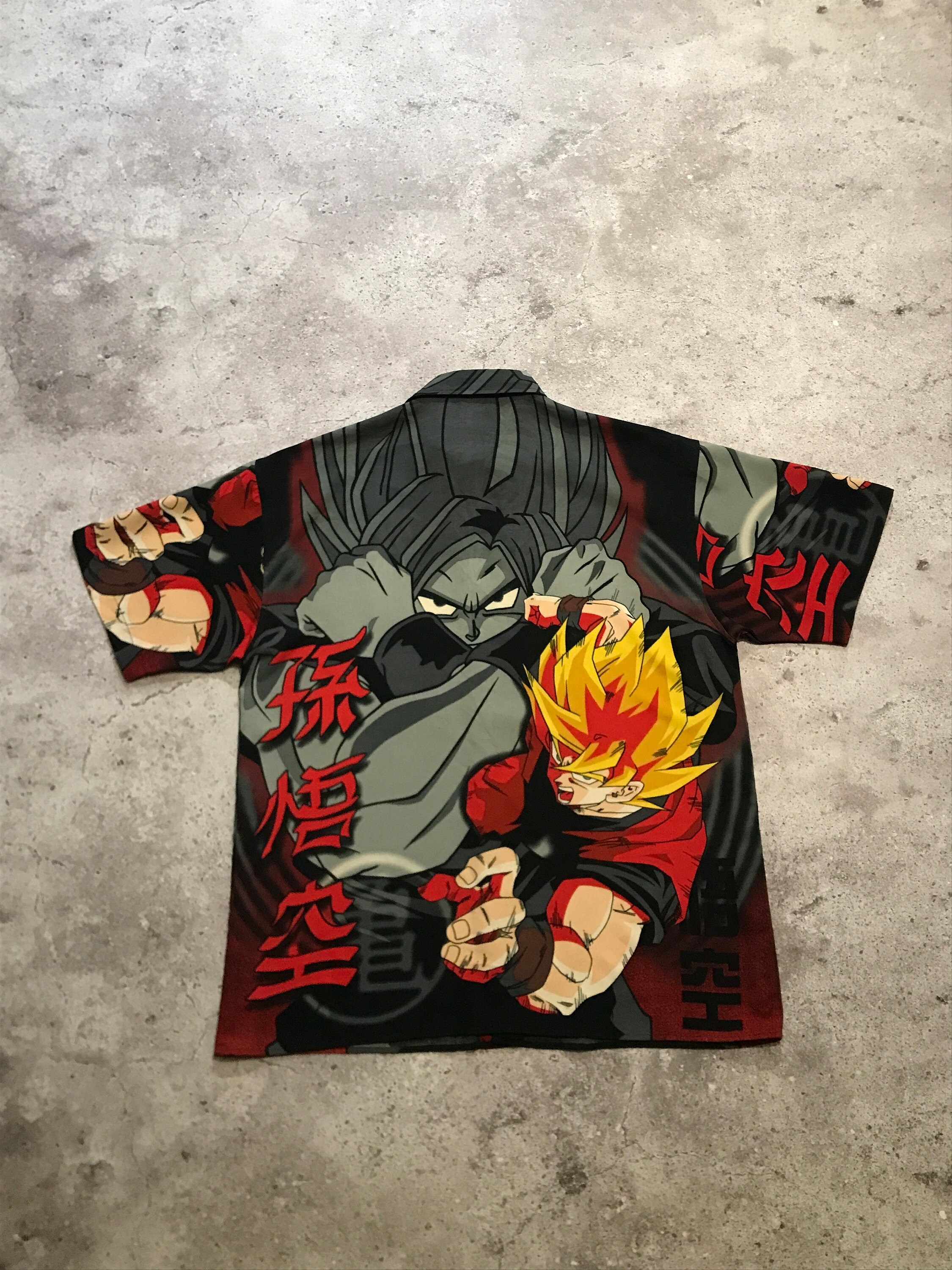 Vintage Dragon Ball Z Super Saiyan Goku All Over Print Button Down ...