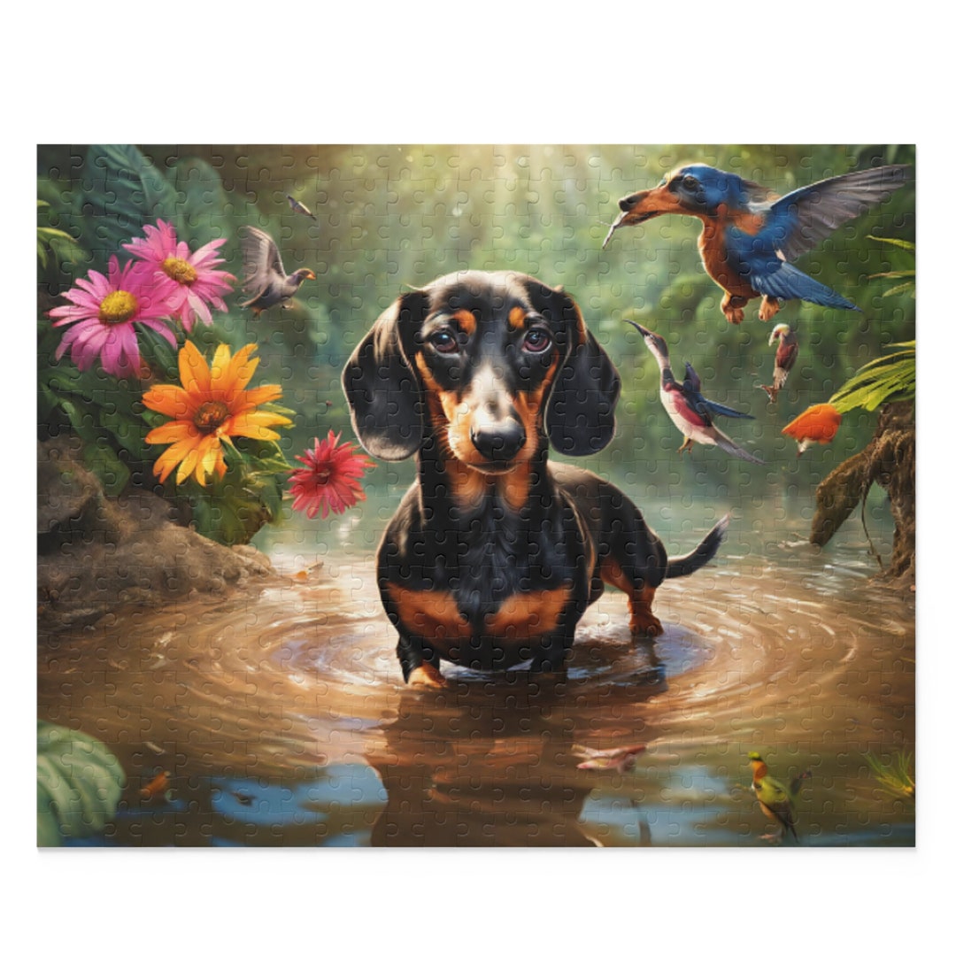 Dachshund Puzzle (120, 252, 500-piece) Dachshund Jigsaw Puzzle ...