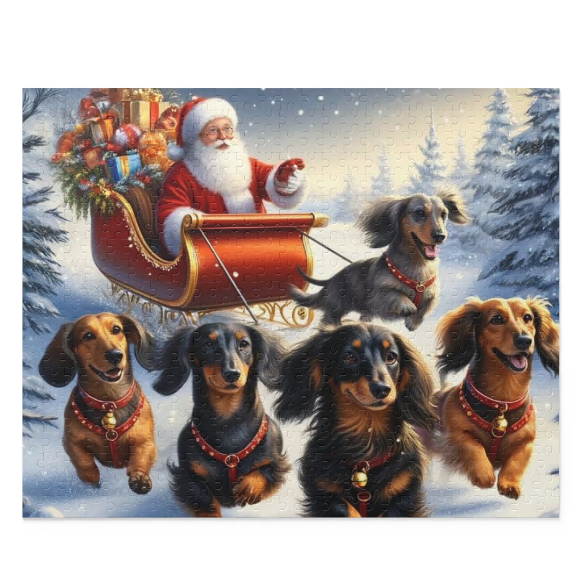 Dachshund Puzzle (120, 252, 500-piece) Dog Jigsaw Puzzle, Chipboard Dog ...
