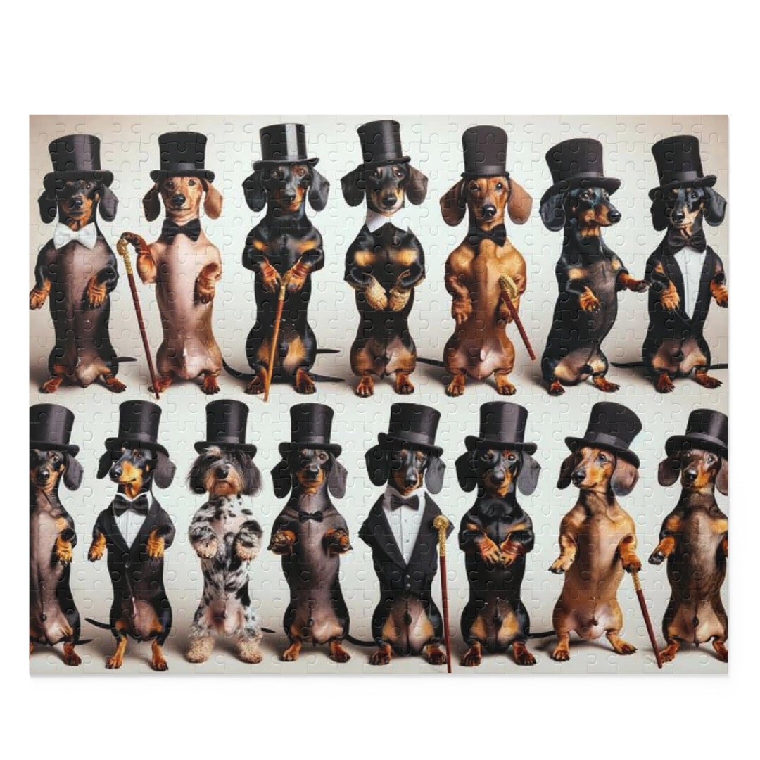 Dachshund Puzzle (120, 252, 500-piece) Dog Jigsaw Puzzle, Chipboard Dog ...