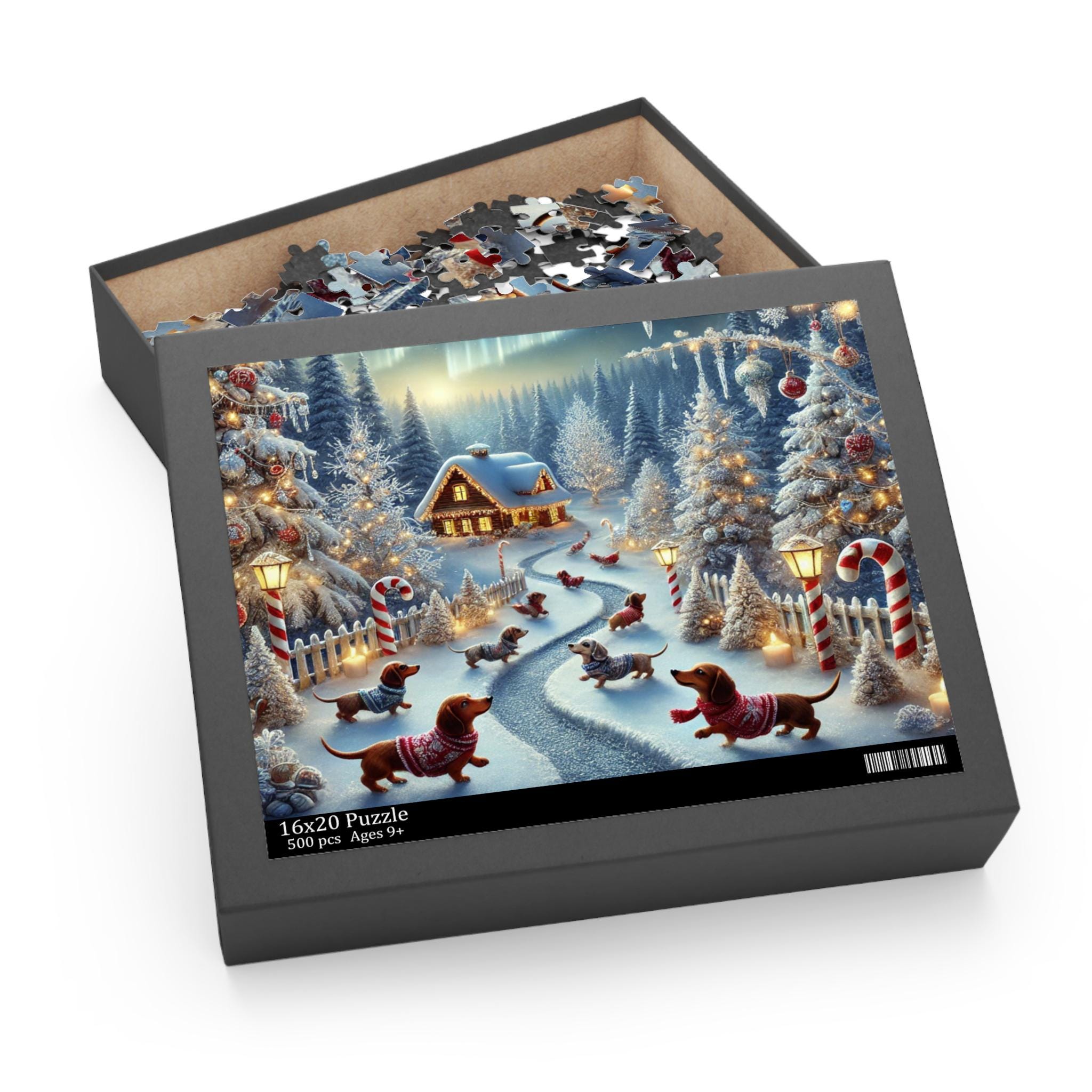 Dachshund Puzzle (120, 252, 500-piece) Dog Jigsaw Puzzle, Chipboard Dog ...