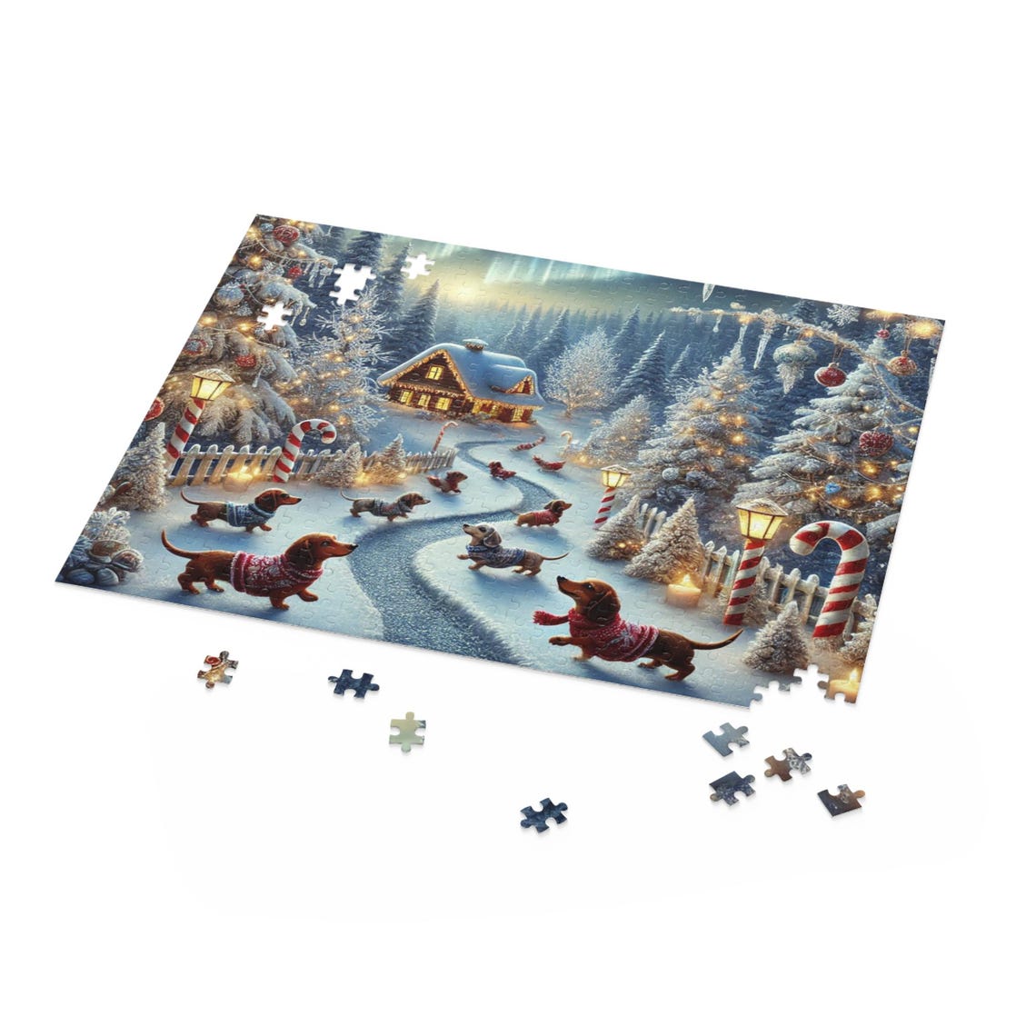 Dachshund Puzzle (120, 252, 500-piece) Dog Jigsaw Puzzle, Chipboard Dog ...