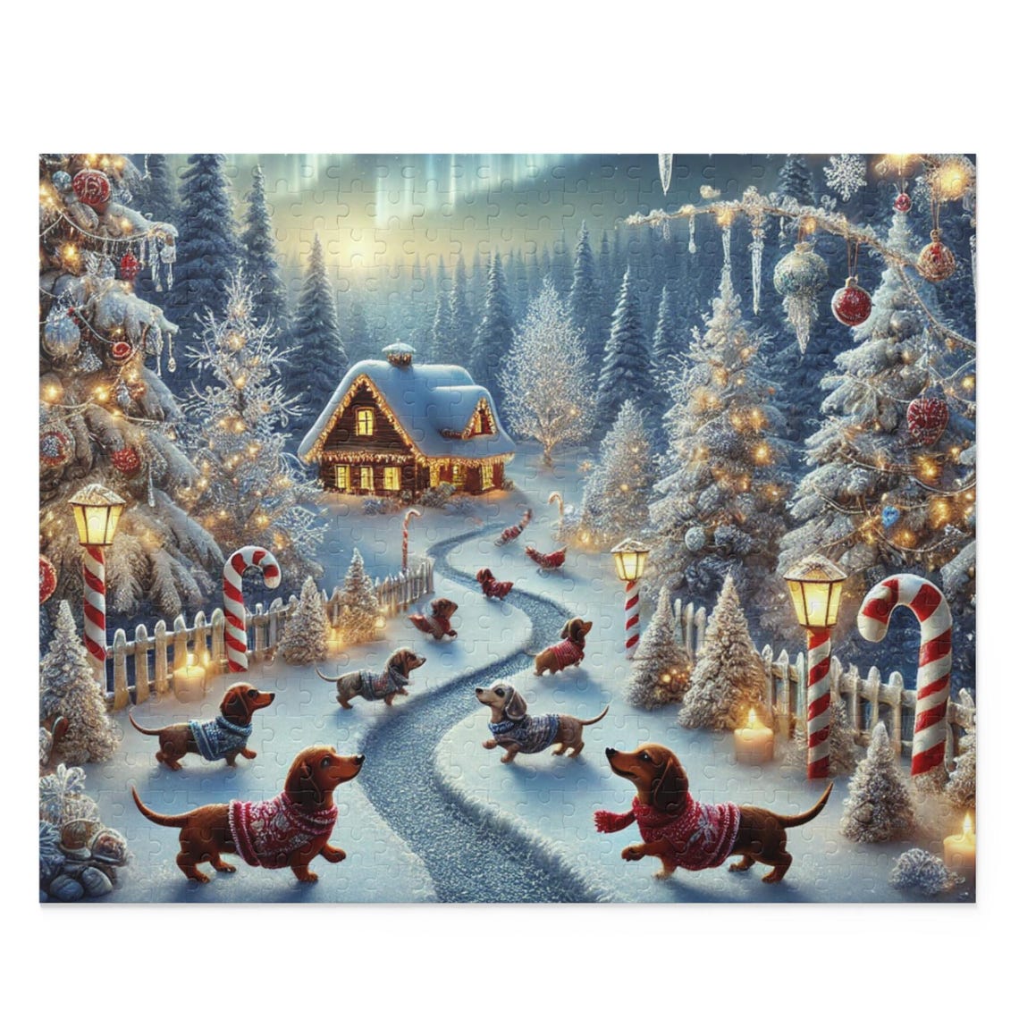Dachshund Puzzle (120, 252, 500-piece) Dog Jigsaw Puzzle, Chipboard Dog ...