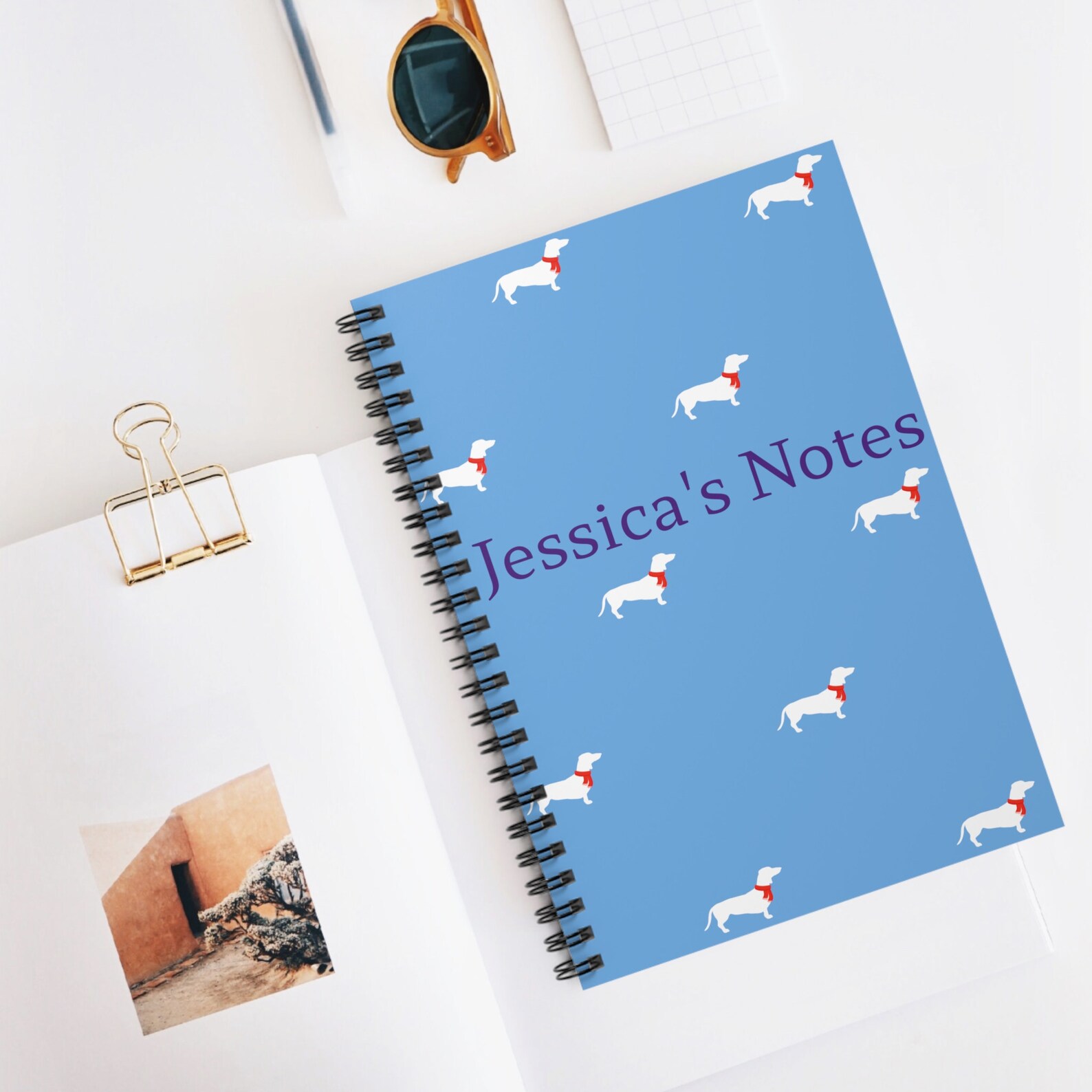 Personalized Spiral Notebook, Dog Personalized Journal, Custom Dog ...