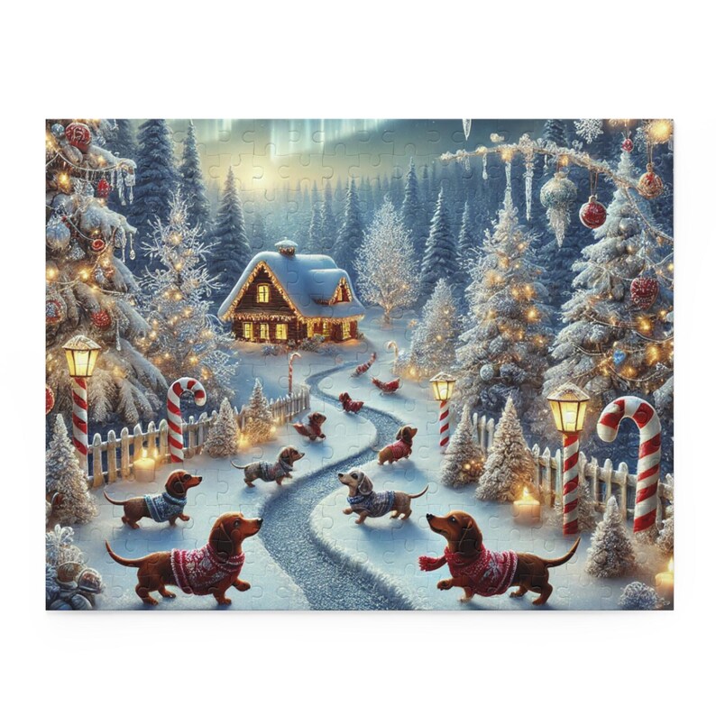 Dachshund Puzzle (120, 252, 500-piece) Dog Jigsaw Puzzle, Chipboard Dog ...