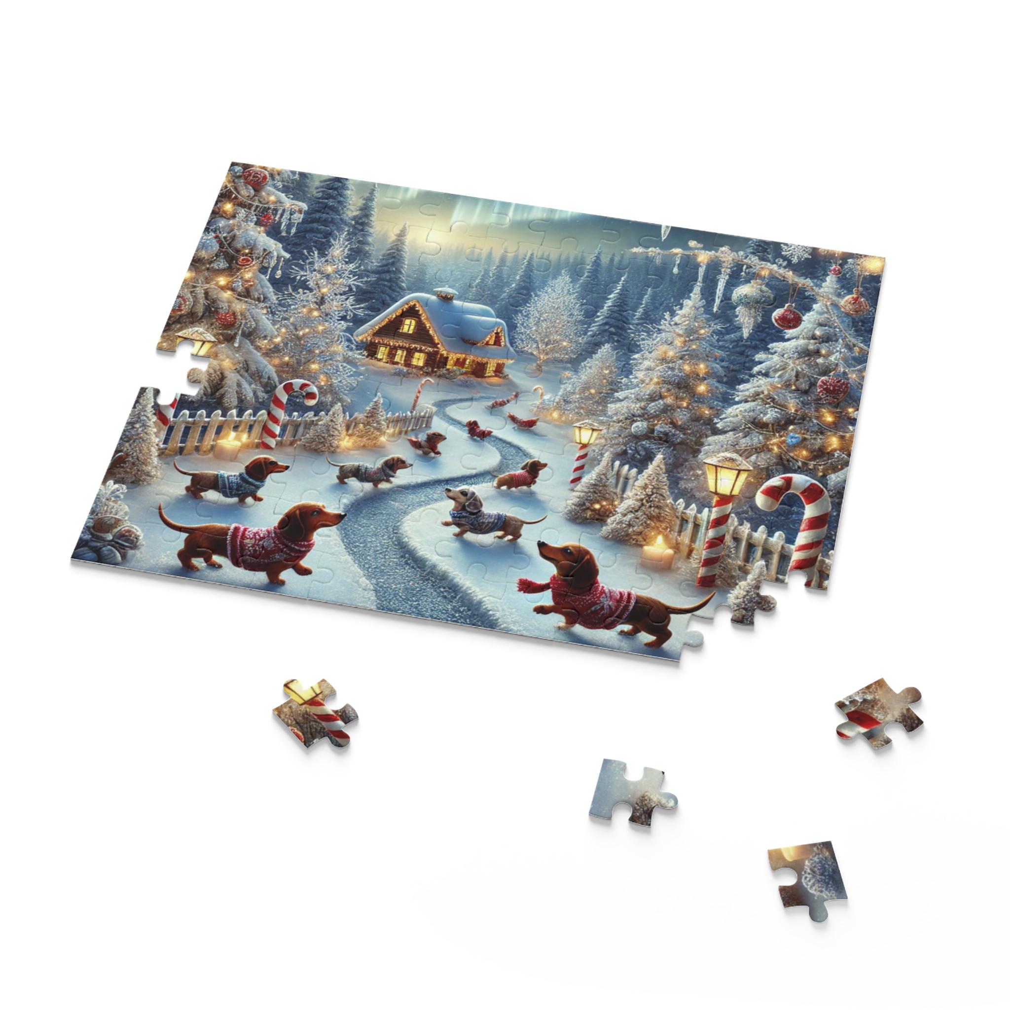 Dachshund Puzzle (120, 252, 500-piece) Dog Jigsaw Puzzle, Chipboard Dog ...