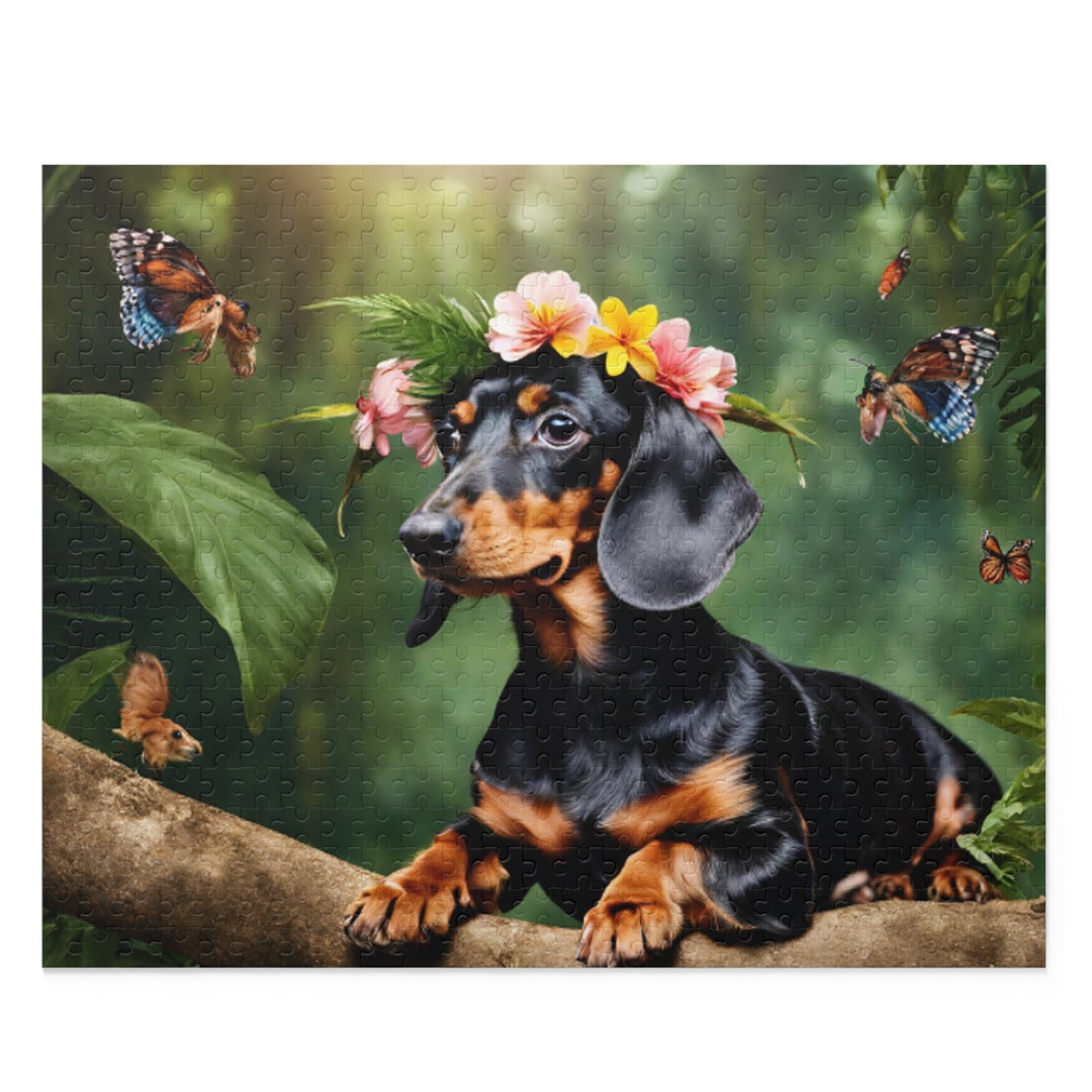 Dachshund Puzzle (120, 252, 500-piece) Dachshund Jigsaw Puzzle ...