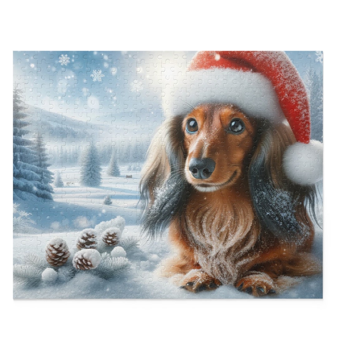 Dachshund Puzzle (120, 252, 500-piece) Dog Jigsaw Puzzle, Chipboard Dog ...