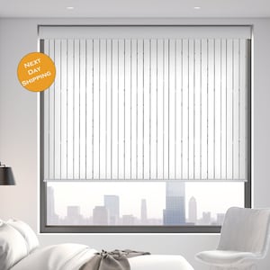 Natural Room Roller Blinds for Window or Door With Black and White ...