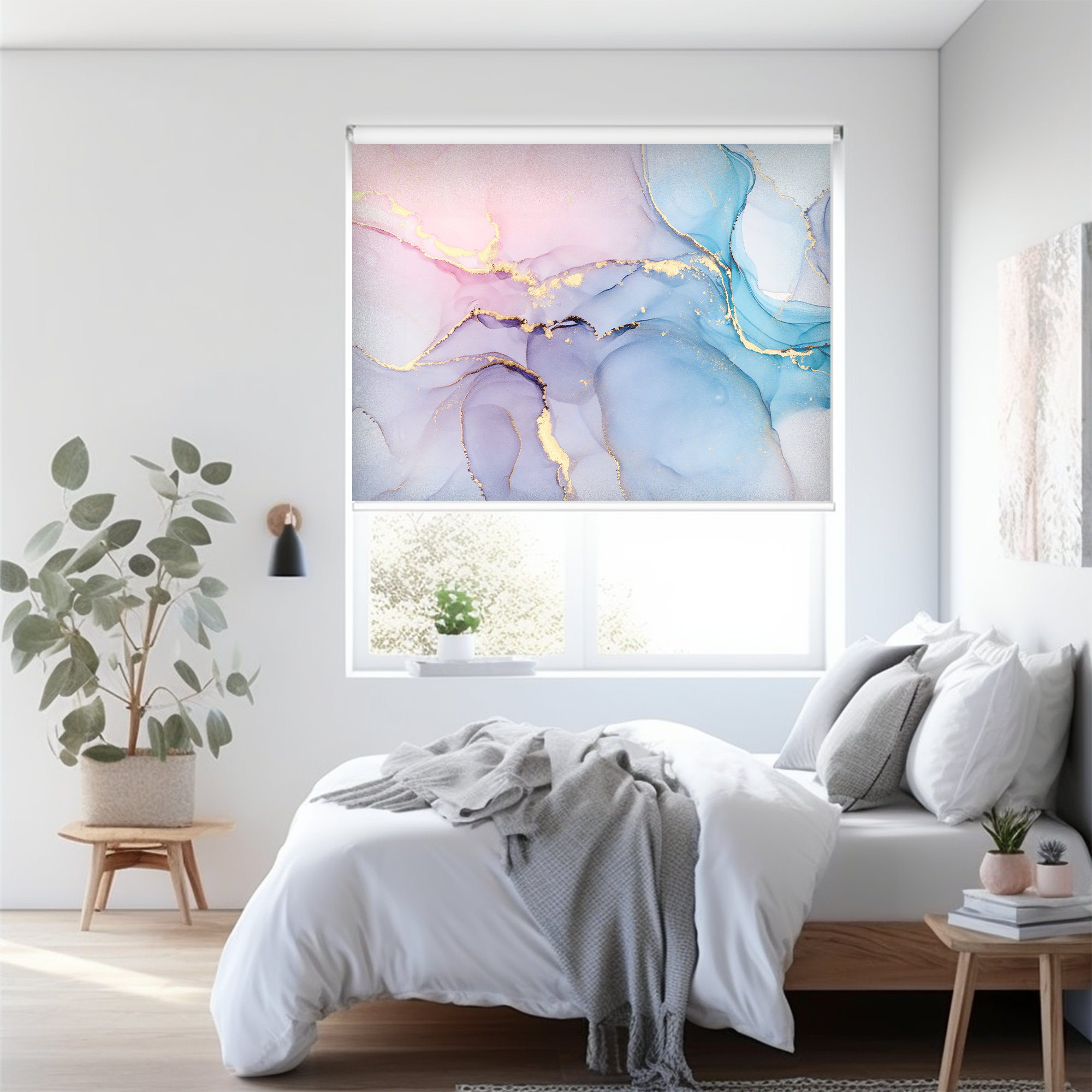 Multicolor Room Roller Blinds for Window or Door, Bohemian Style Window ...