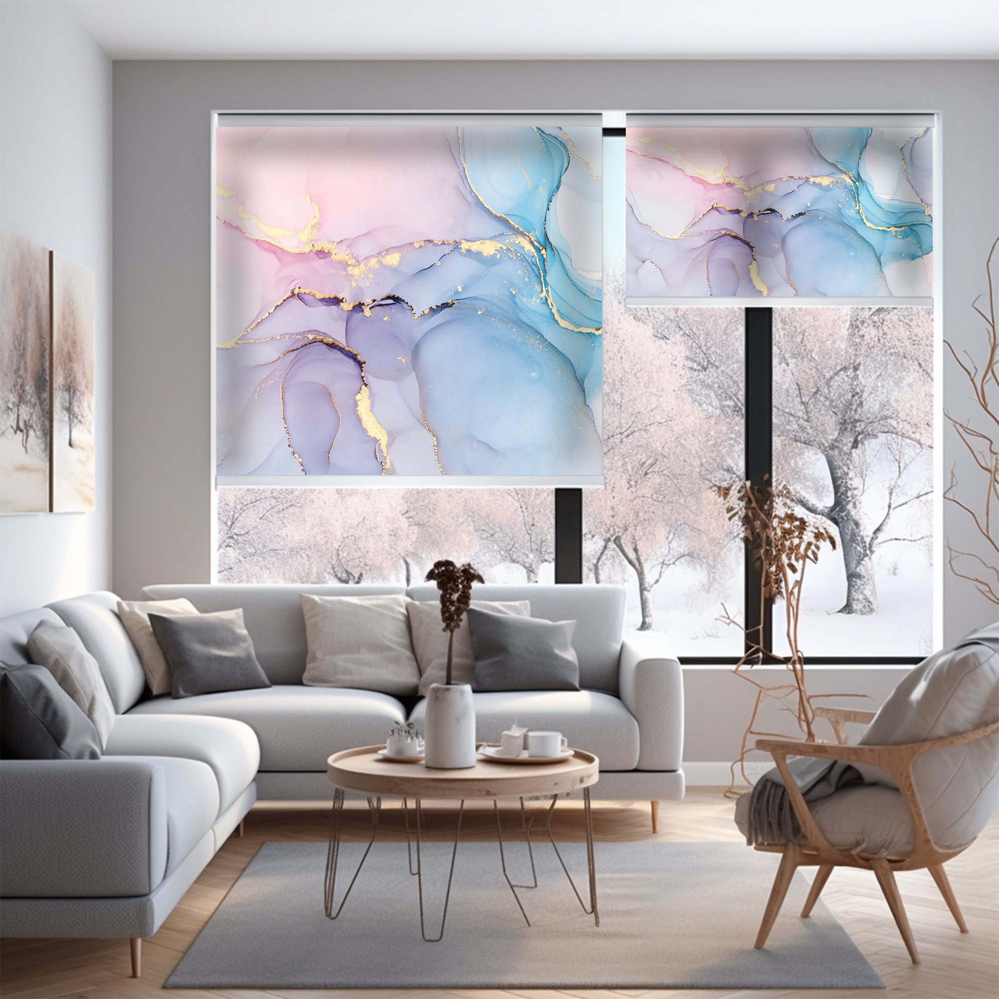 Multicolor Room Roller Blinds for Window or Door, Bohemian Style Window ...