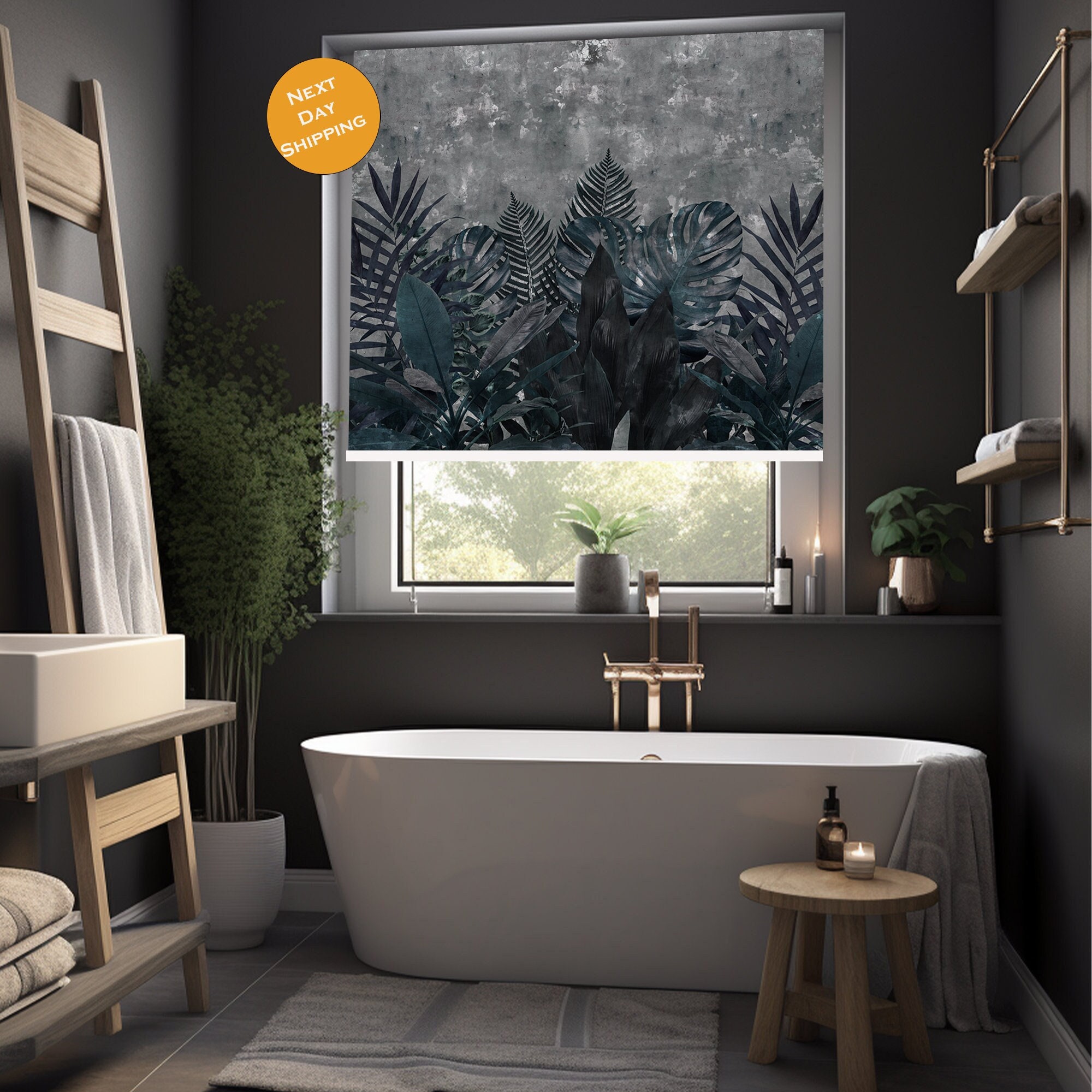 Natural Room Roller Blinds for Window or Door, Bohemian Style Window ...