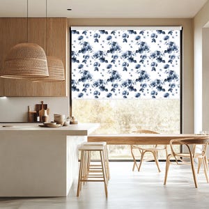 Flowers Pattern Roller Blinds for Window or Door, Window Roller Shades ...
