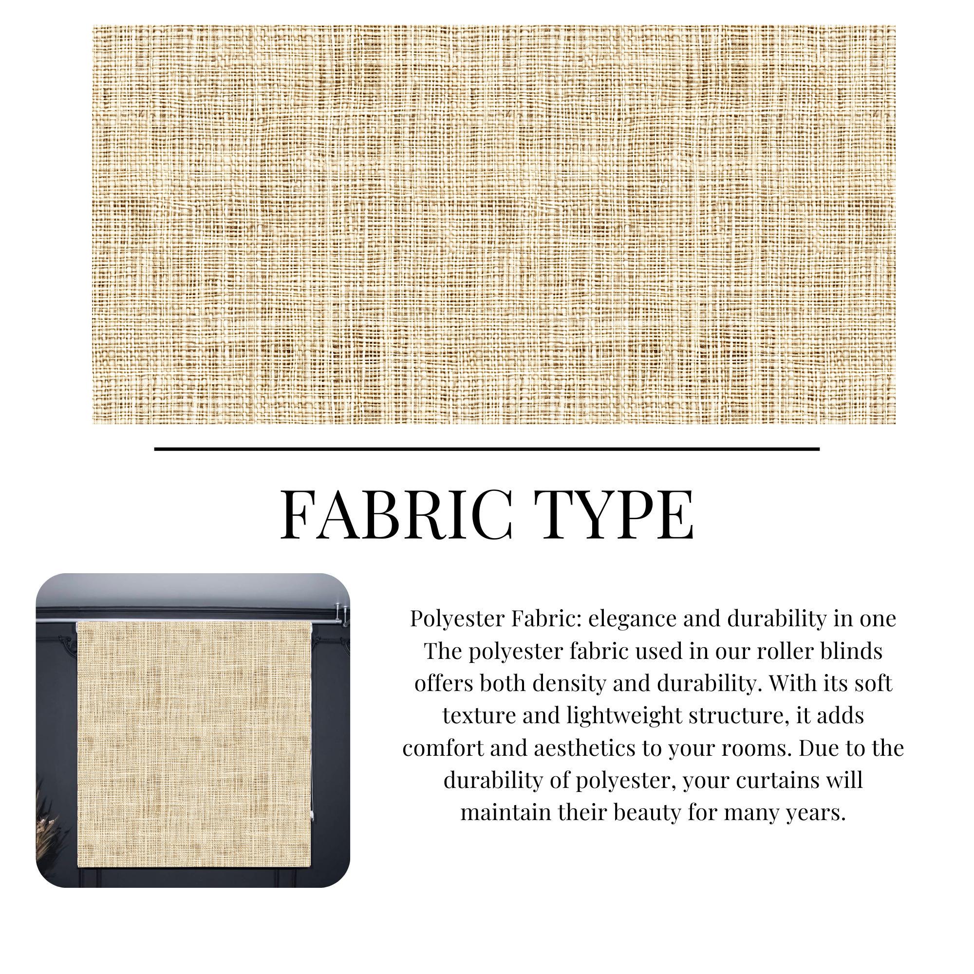 Window or Door Roller Blinds, Boho Style Jute Patterned Window Roller ...