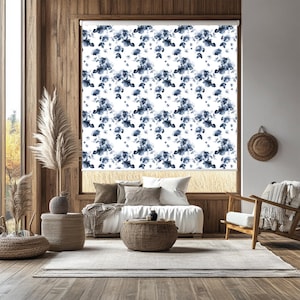 Flowers Pattern Roller Blinds for Window or Door, Window Roller Shades ...