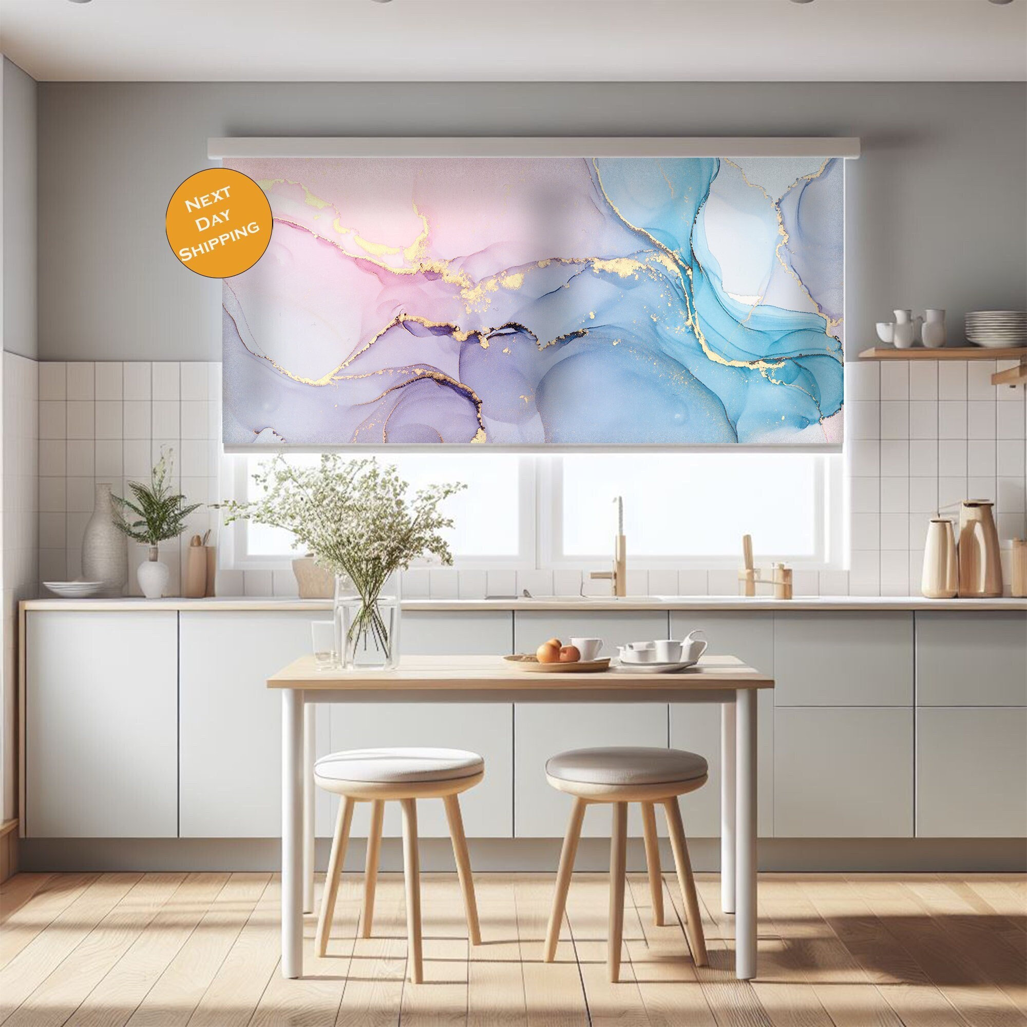 Multicolor Room Roller Blinds for Window or Door, Bohemian Style Window ...