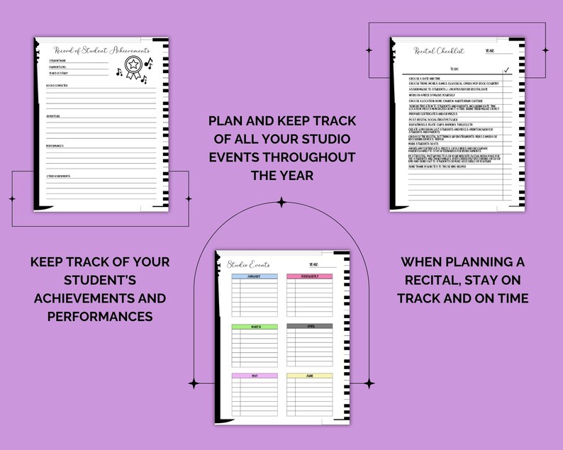 Music Studio Binder | Teacher Binder | Student Forms | Practice Record ...