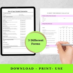 Music Student Assessment Bundle: Evaluation, Performance, and Growth ...