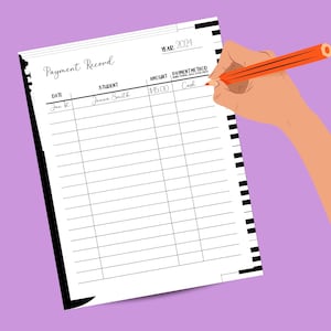 Music Studio Binder | Teacher Binder | Student Forms | Practice Record ...