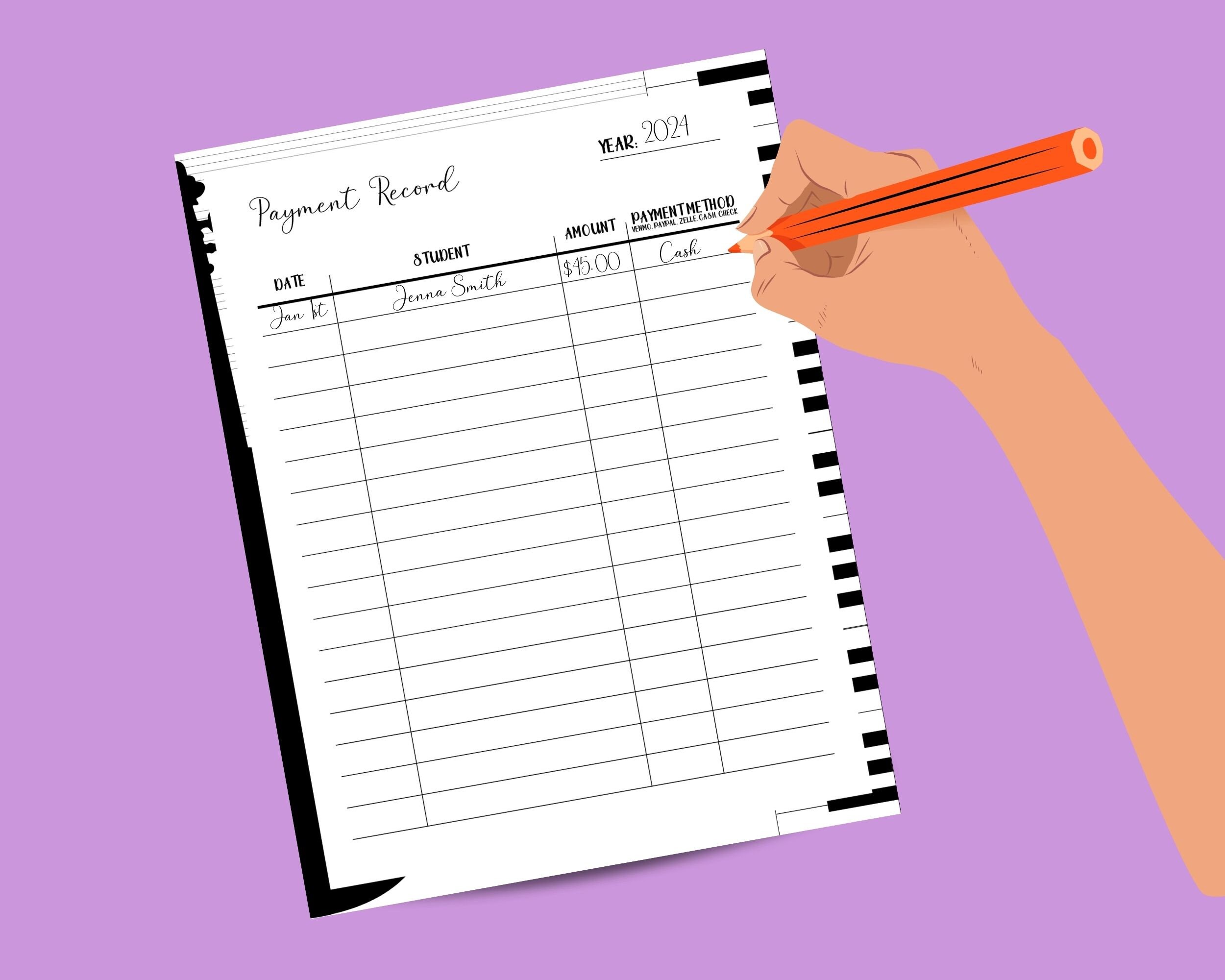 Music Studio Binder | Teacher Binder | Student Forms | Practice Record ...