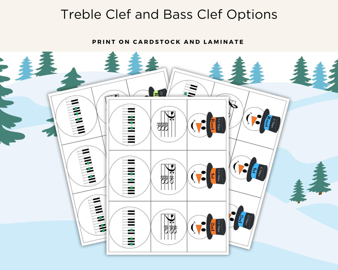 Snowman Piano Chords Matching Game – Root & Inversions | Music Lesson ...