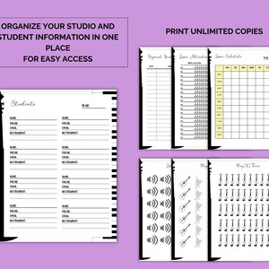 Music Studio Binder | Teacher Binder | Student Forms | Practice Record ...