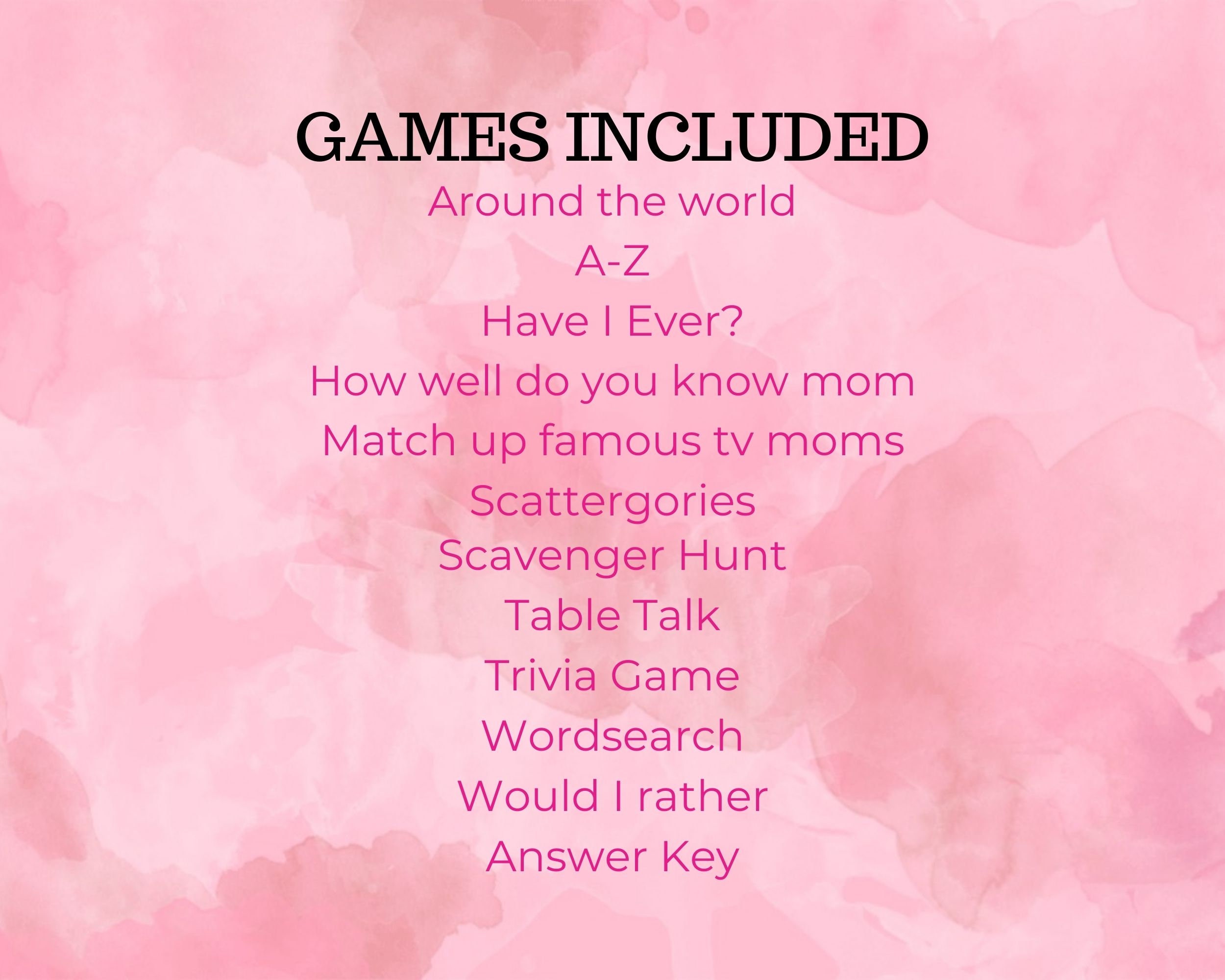 Mothers Day Bundle | Family Games | Mothers Day Printable | Games ...