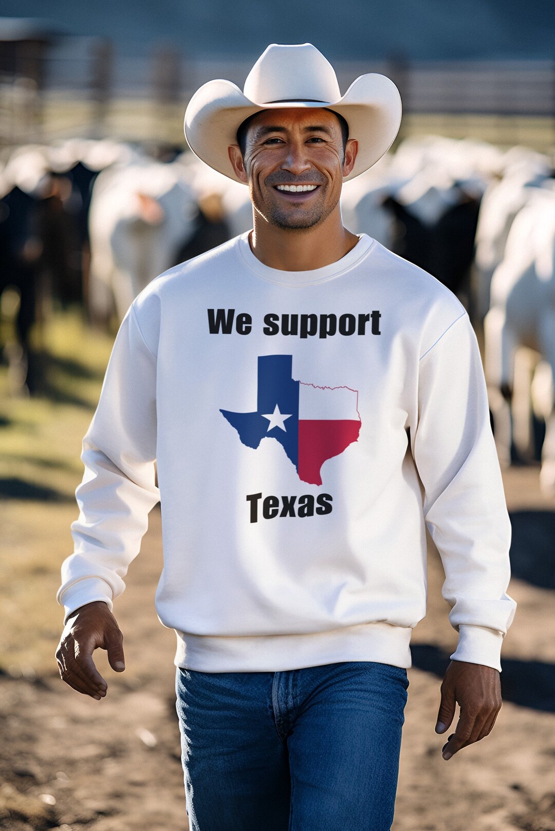Texas Support Sweater Unisex Pullover Patriotic Republican Support for ...