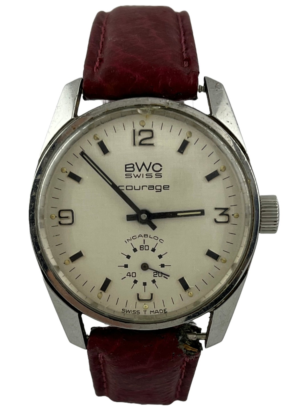 BWC Courage Hand-wound Unitas 6325 With Red Bracelet - Etsy
