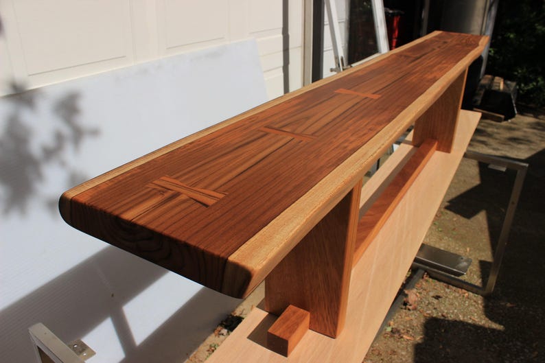 Teak It Easy - Teak Slab Bench - Etsy