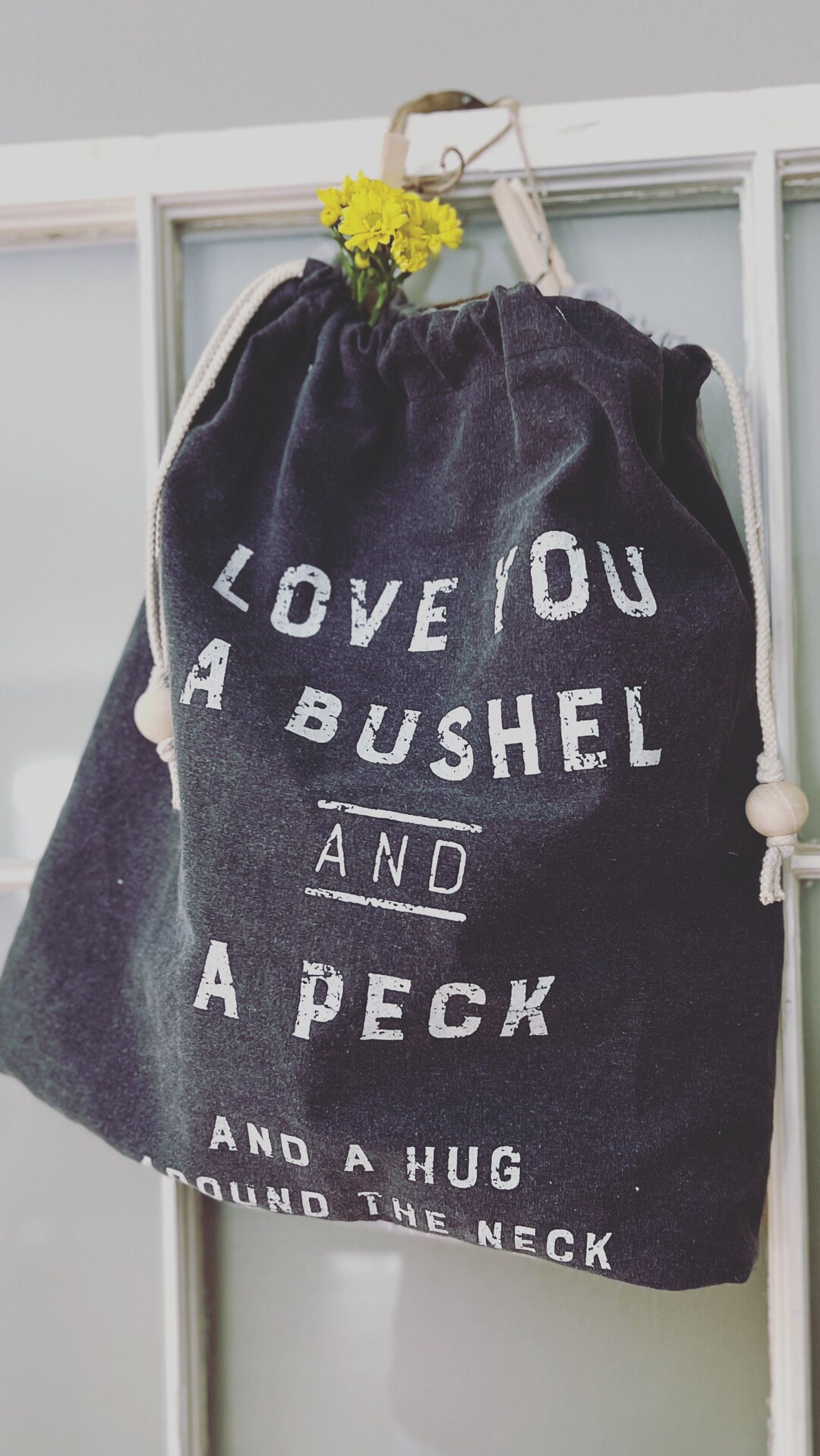I Love You a Bushel and A Peck XL Artisan Bread Bag for Sourdough Boule ...