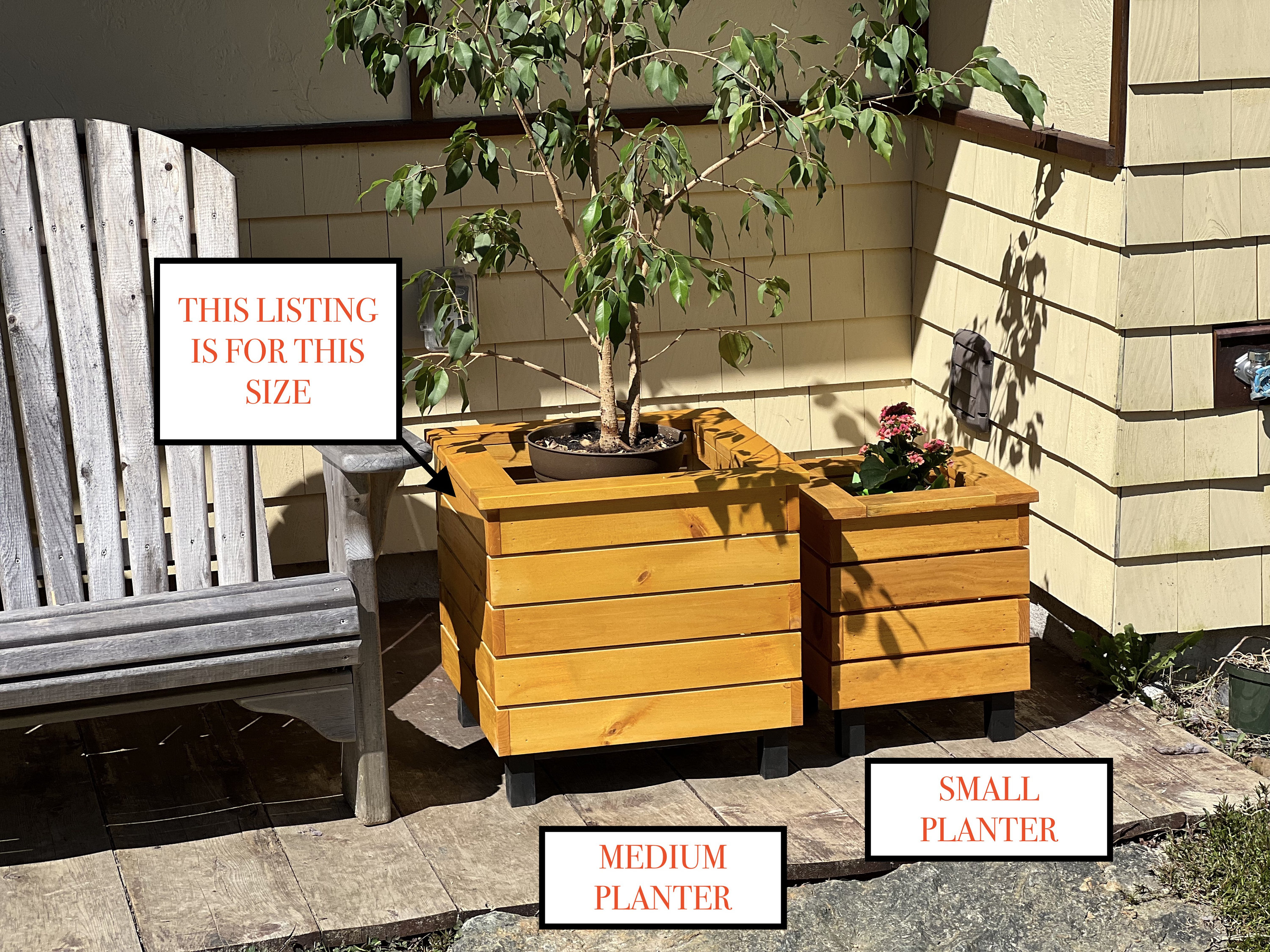 DIY Flower Planter Box Build Plan Farmhouse Easy Design Patio Planter ...