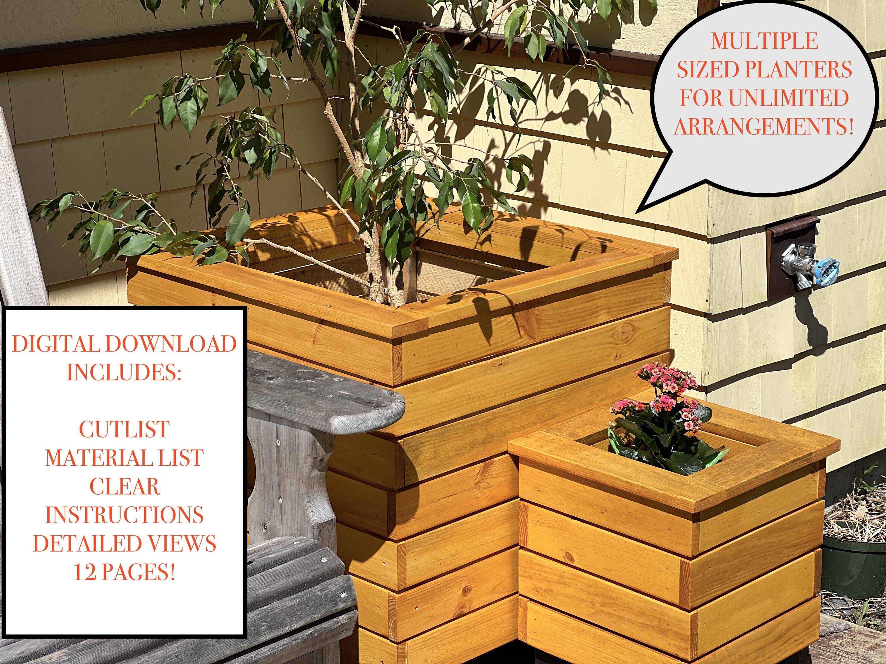 DIY Flower Planter Box Plans for Outdoor and Garden Spring 2024 ...