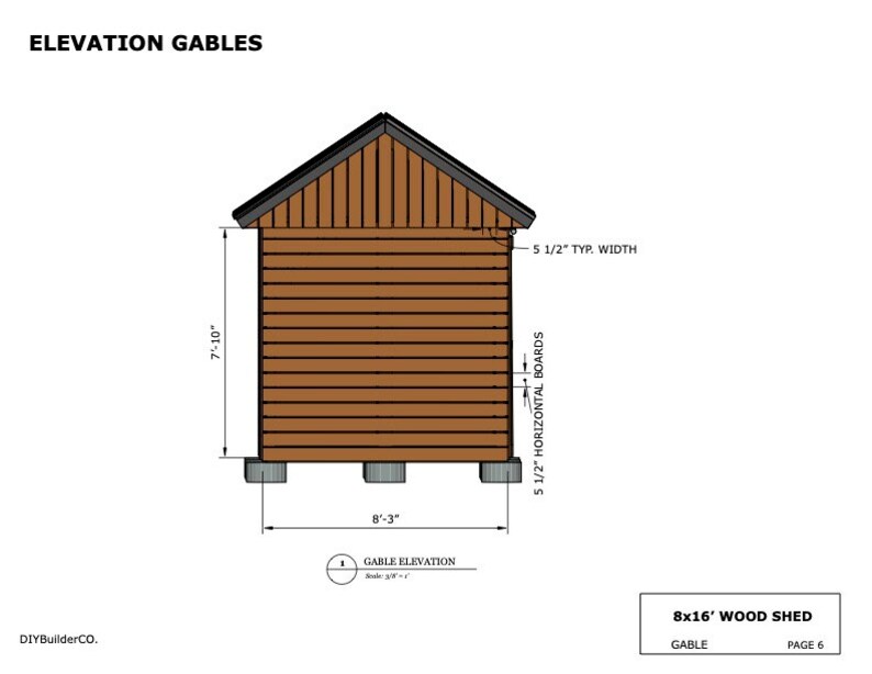 8 X 16 Firewood Shed Plan PDF, Fire Wood Shed Storage With Sliding Barn ...