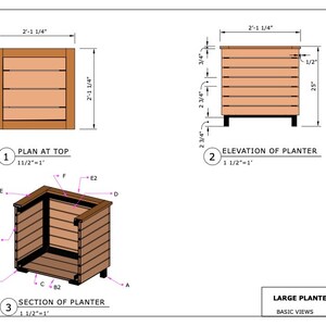 Large Planter Box Outdoor Furniture Plans for Garden Patio Build Plan ...